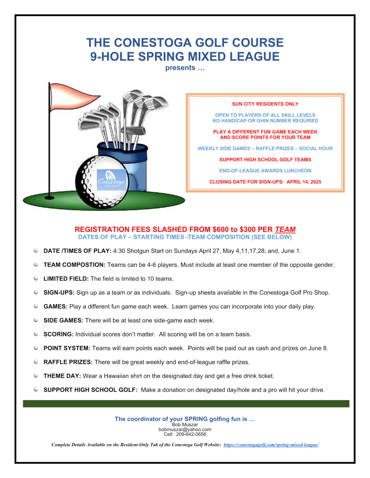 Spring Mixed League - Conestoga Golf